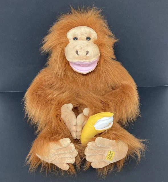 THE PUPPET COMPANY Ltd Orangutan Monkey With Banana 30” Soft Toy Hand ...