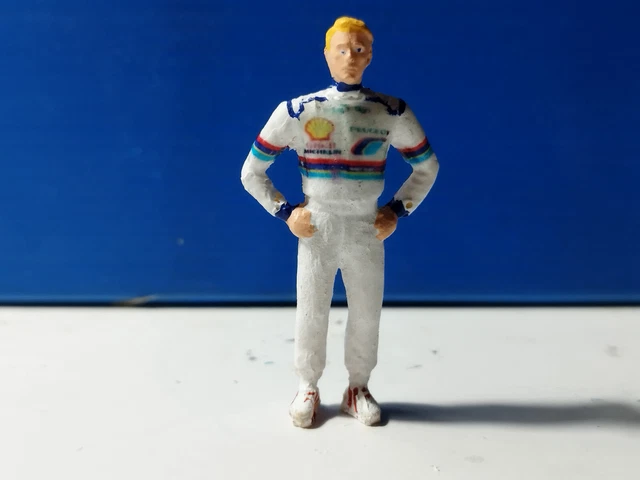 SCALEXTRIC SLOT CAR figura artesanal resina 1/32 Ari Vatanen Peugeot ...