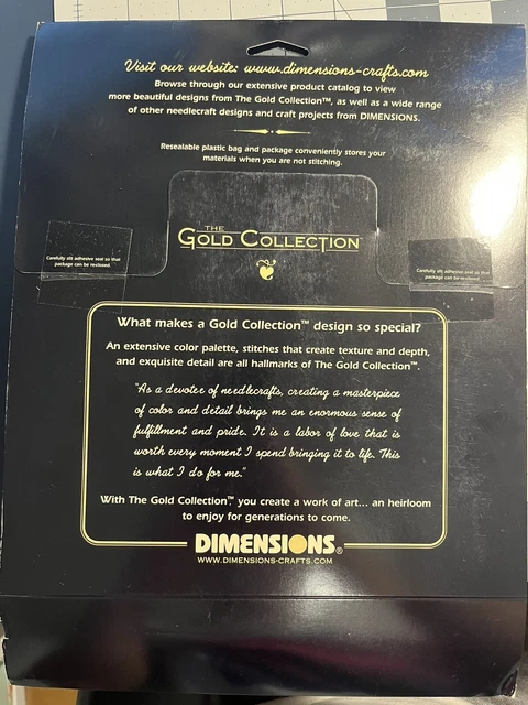 DIMENSIONS GOLD COLLECTION Cross Stitch Kit Universal Unity 3822 OOP ...