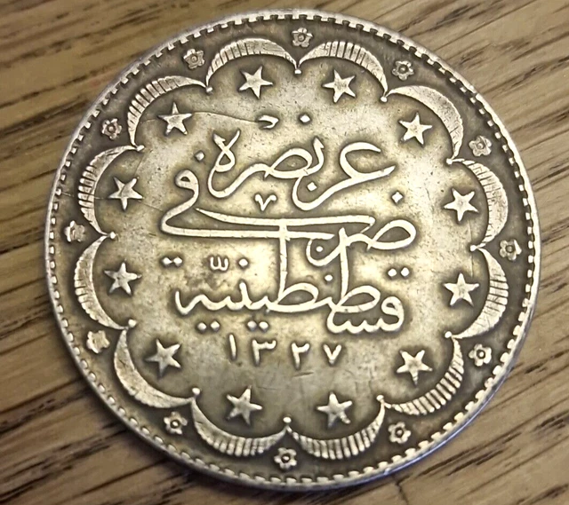 1909 OTTOMAN EMPIRE 20 Kurus Silver High Grade Coin £89.00 - PicClick UK