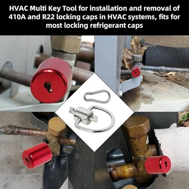 MULTIPURPOSE REFRIGERANTS KEY Lock For HVAC 410A R22 Applications ...