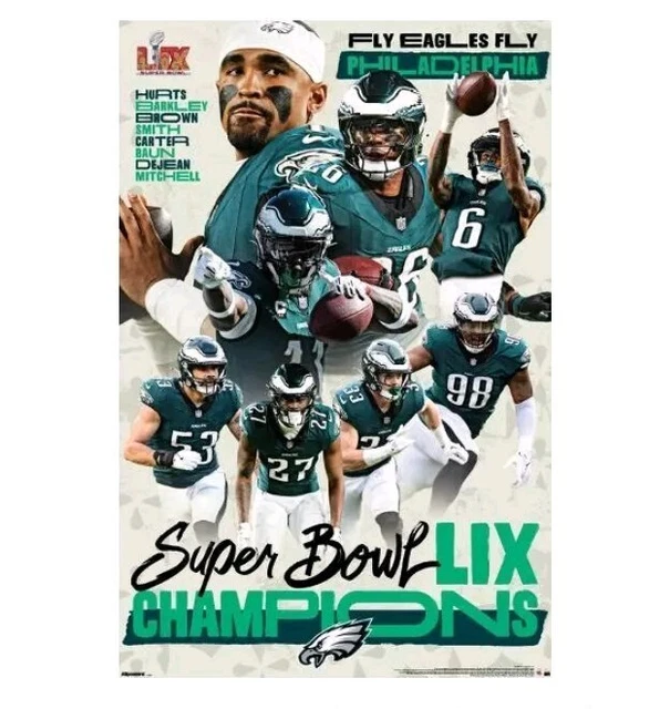 PHILADELPHIA EAGLES SUPER BOWL LIX CHAMPIONS 2025 Official 8-Player ...