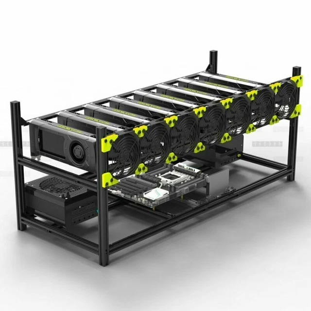 VEDDHA 6/8 GPU Open Air Case Mining Rig Frame Stackable Gehäuse ...