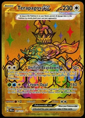 TERAPAGOS EX 180/131 Hyper Rare Prismatic Evolutions Pokemon TCG $68.50 ...