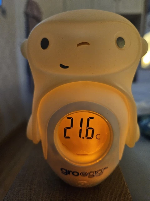 GRO EGG THERMOMETER Baby Digital Colour Changing Night Light Room ...