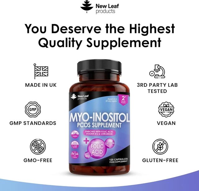 MYO-INOSITOL PCOS SUPPLEMENT - Myo Inositol Capsules + Folic Acid B12 ...