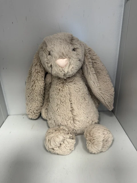 JELLYCAT LONDON BASHFUL Beige Bunny Rabbit Plush 12" Toy Animal Baby Lovey £6.50 - PicClick UK