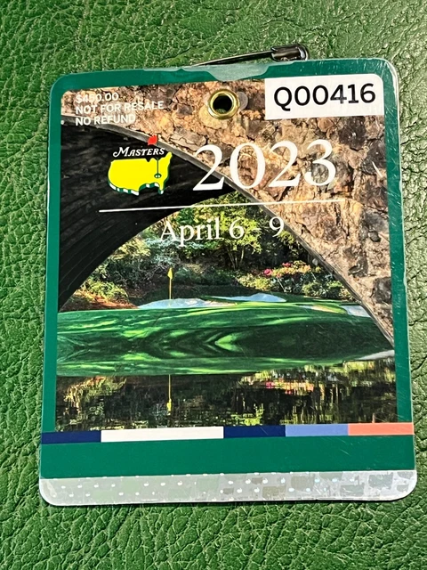 MASTERS BADGE 2023 Jon Rahm Champion Augusta National Ticket Souvenir ...