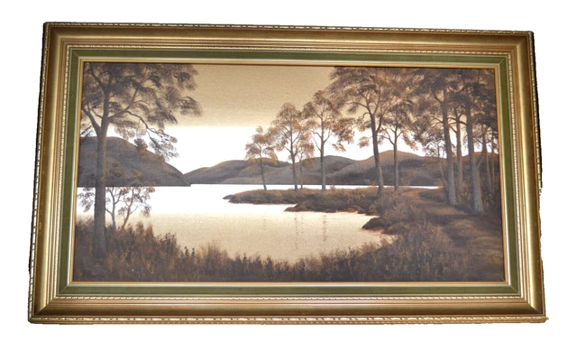 ORIGINAL LARGE SIGNED Painting Terry Jahner Rowley 1978 Autumn Fewston ...