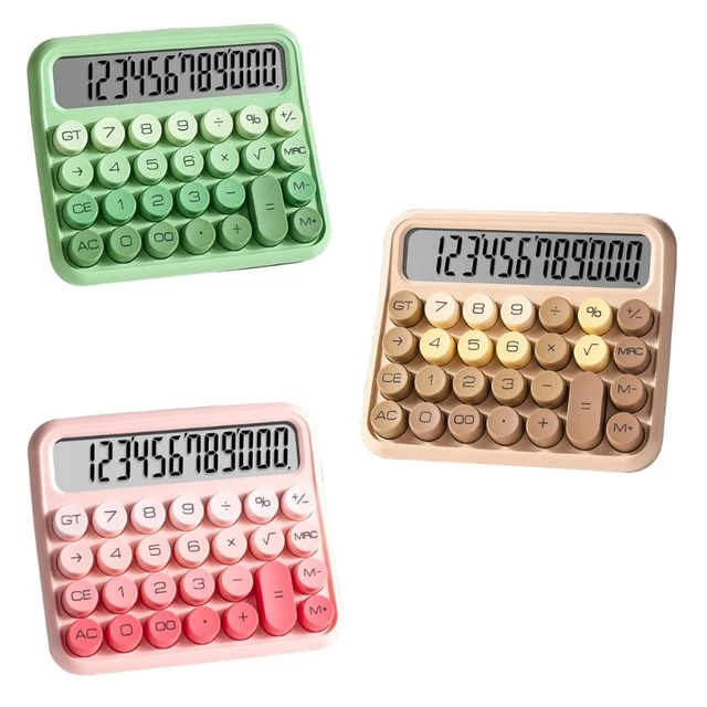 12DIGIT MECHANICAL KEYPAD Calculator Easy to Read Screen for Daily ...