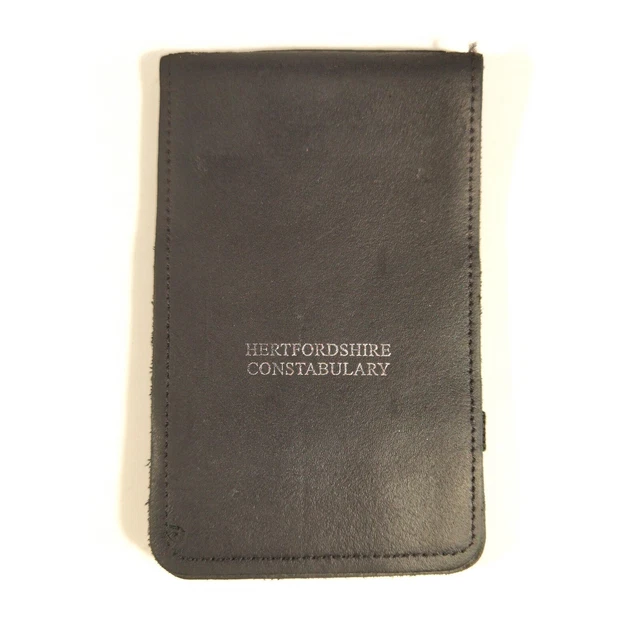 GENUINE BRITISH POLICE Hertfordshire Constabulary Leather Notebook ...