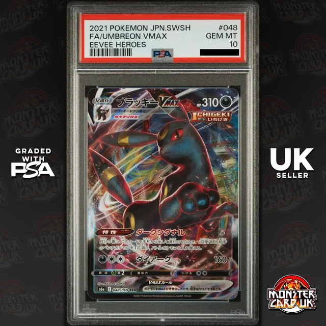 POKÉMON JAPANESE UMBREON Vmax 048/069 Eevee Heroes Gem Mint Psa 10 EUR 39,39 - PicClick IT