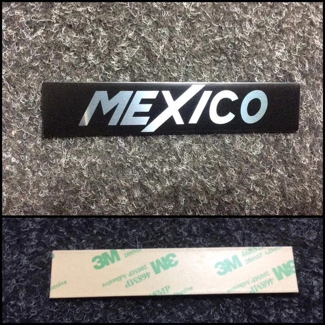FORD ESCORT MK1 Mexico Black & Silver Wing/Boot Badge Infill Made In Uk ...