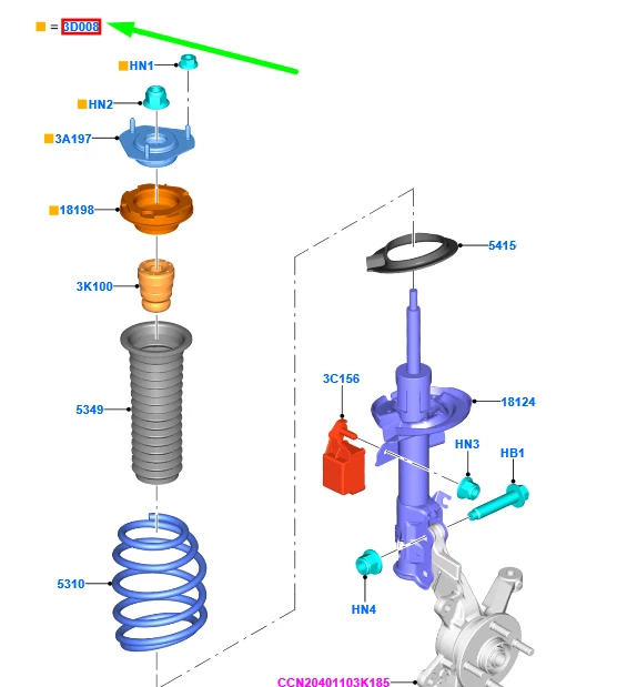 FORD FIESTA MK6 Vorderradaufhängung Federbeinlager Reparatursatz ...