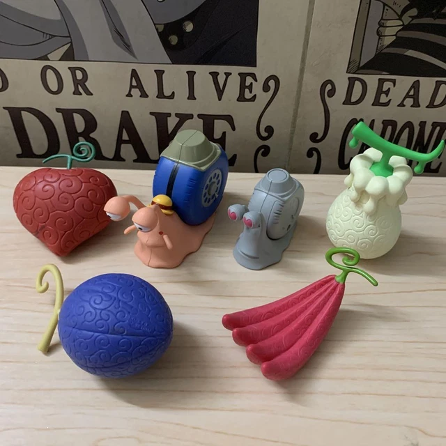 LOT ONE PIECE Figurine Devil Fruit Den Mushi Op-Op Fruit Wax-Wax Fruit ...