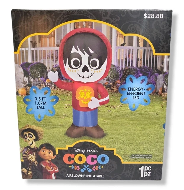 NEW GEMMY DISNEY Coco Miguel 3.5ft Halloween Airblown Inflatable Decor ...
