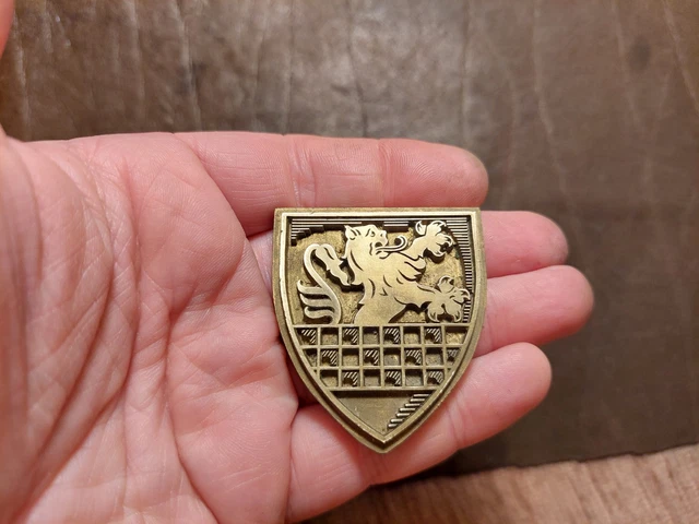 BUCHBINDER MESSING PRÄGE Stempel WAPPEN LÖWE HERALDIK Buchbinden ...