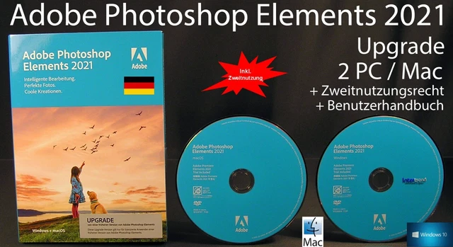 ADOBE PHOTOSHOP ELEMENTS 2021 Upgrade Box + DVD Win/Mac + Anleitung OVP ...