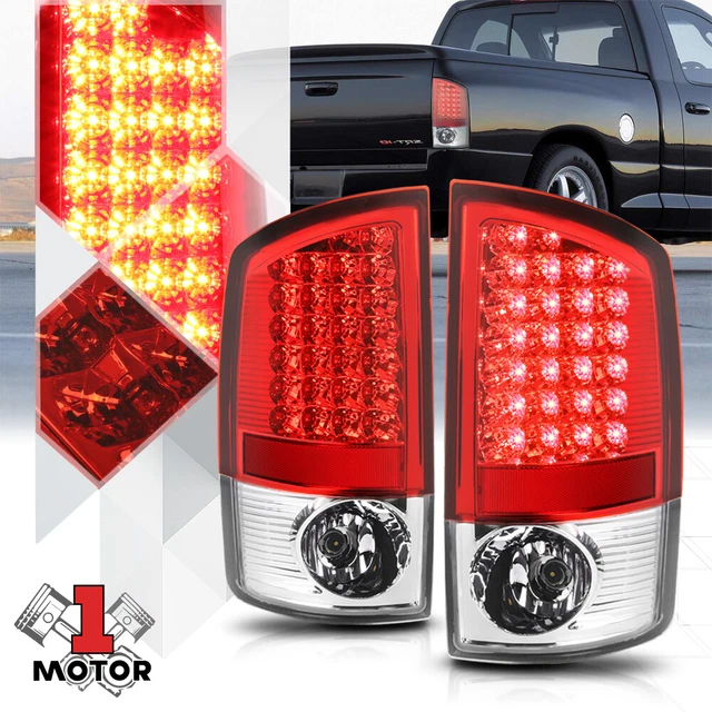 CHROME/RED *FULL LED* Tail Light Rear Reverse Brake Lamp for 07-09 ...