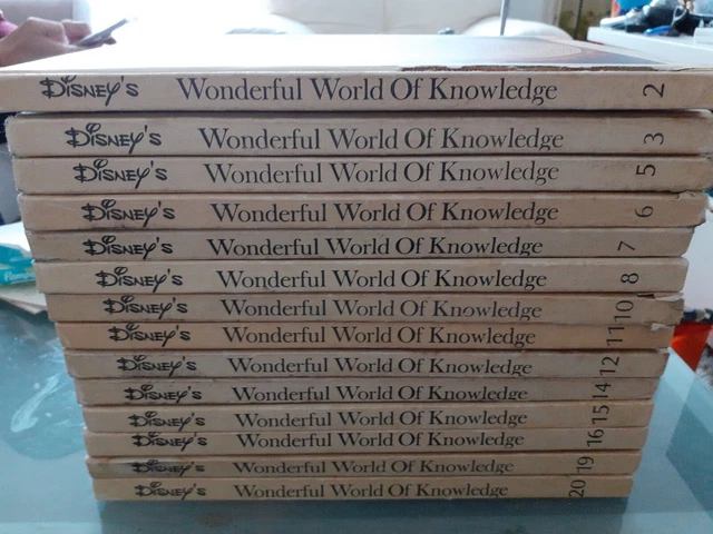 1970S DISNEYS Wonderful World Of Knowledge Book Bundle Volumes 1 - 20 £ ...