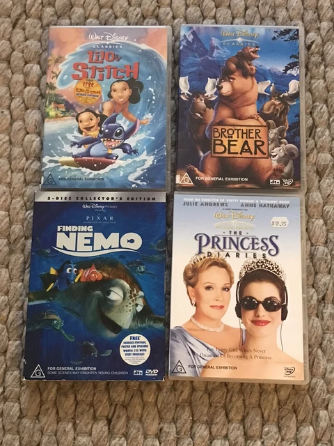 4 DISNEY DVDS: The Princess Diaries, Finding Nemo, Brother Bear & Lilo ...