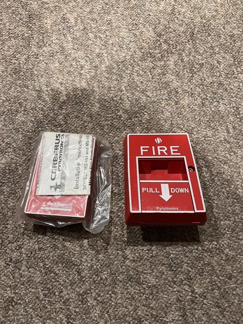 CERBERUS PYROTRONICS MODEL MS-151 Fire Alarm Pull Station new & MS-51 ...