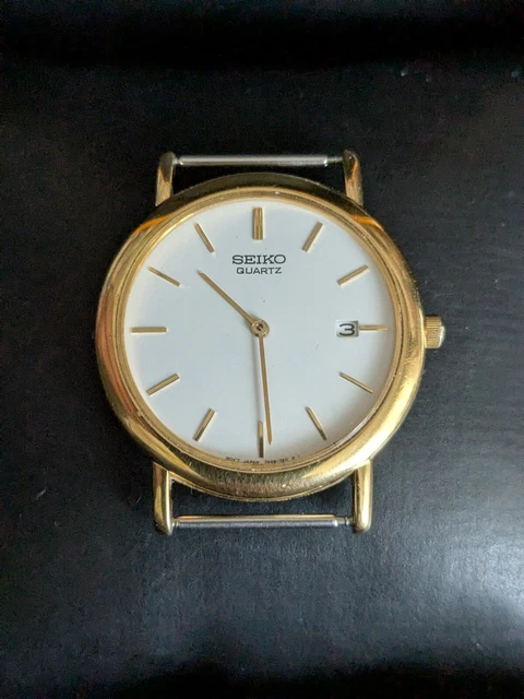 VINTAGE MENS SEIKO Quartz Slim Line Watch Face Working Excellent ...