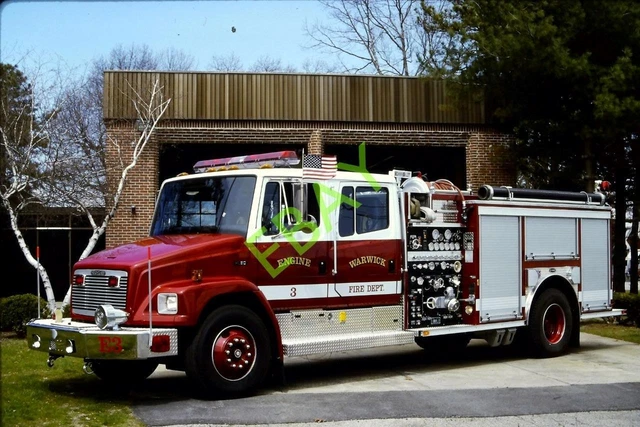WARWICK, RI FIRE Apparatus SLIDE: E-3 1995 E-ONE £4.46 - PicClick UK