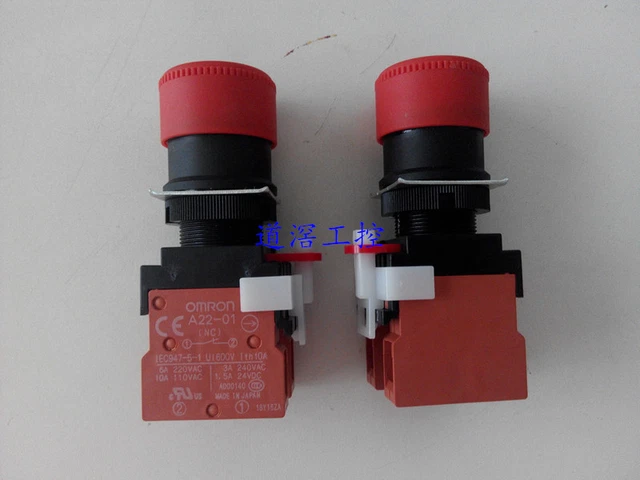 ORIGINAL EMERGENCY STOP switch A22E-L-01 £65.99 - PicClick UK