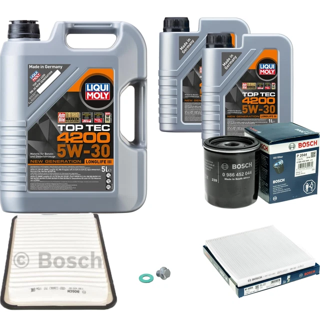 BOSCH INSPEKTIONSPAKE 7 L Liqui Moly Top Tec 4200 5W-30 pour Lexus ...