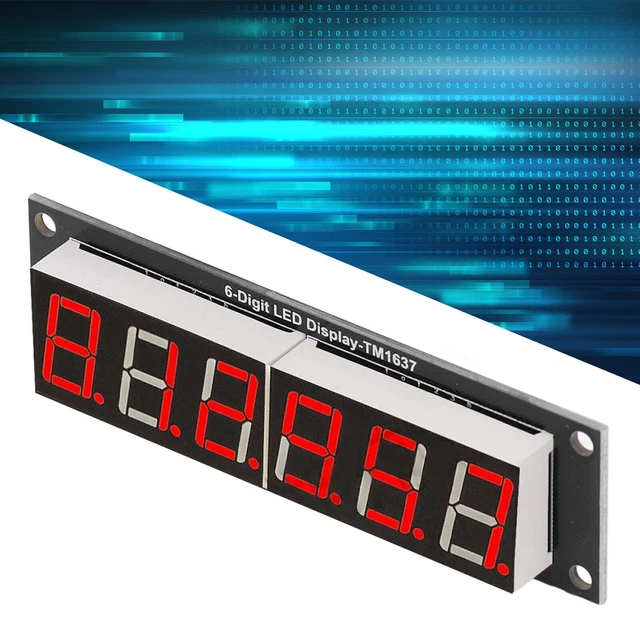 DIGITAL TUBE DISPLAY Module LED 6 Digit 7 Segment 0.56in TM1637 Drive ...