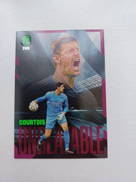 THIBAUT COURTOIS REAL Madrid Panini Top Class Royal Purple Unbeatable ...