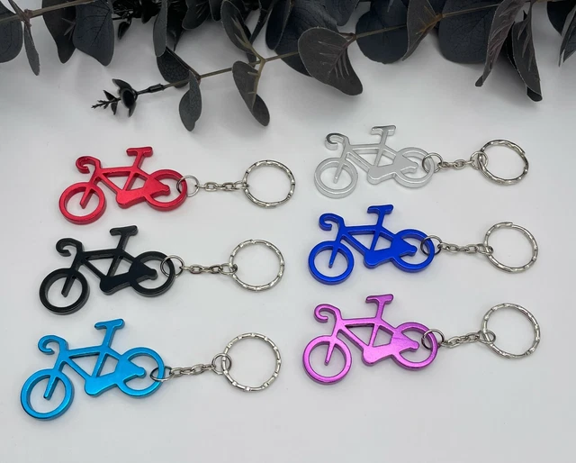 BICYCLE BIKE BOTTLE Opener Key Ring Choice of Colours Ideal Present ...