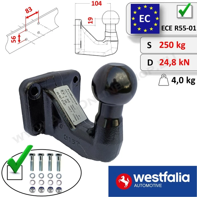 ANSCHRAUBPLATTE 83X56MM FÜR LKW Flanschkugelkopf Anhängerkupplung Anhängebock EUR 87,99 ...