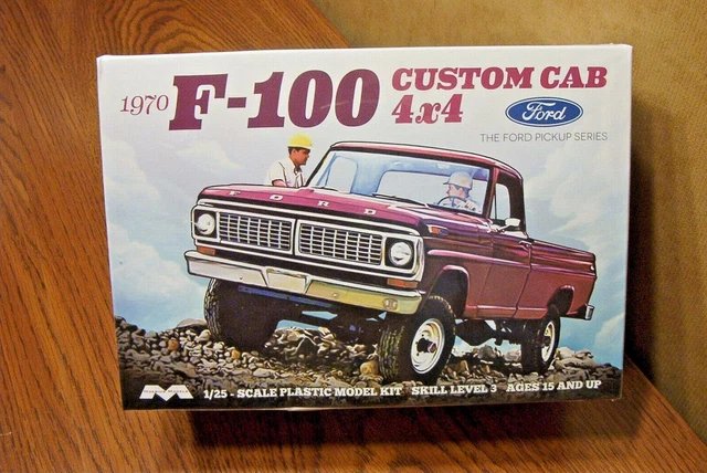 MOEBIUS MODELS 1970 Ford F-100 Custom Cab 4X4 Pickup Truck 1/25 Scale ...