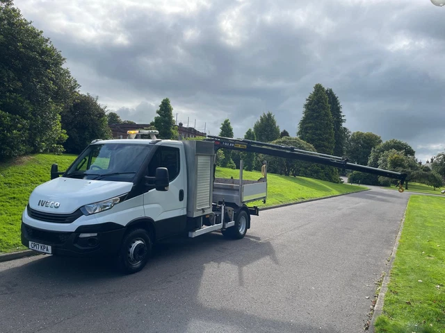 2017 (17) IVECO Daily 65C15 Hiab T-Clx 013 Crane Dropside Tipper Truck ...