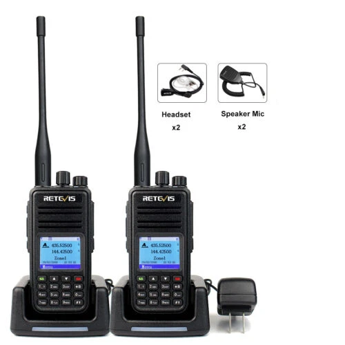 RETEVIS RT3S HAM Radio Walkie Talkie DualBand Digital/Analog 5W DMR ...