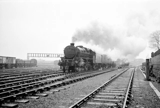 RAILWAY STEAM NEGATIVE Black 5 45424 leaves York 1960s + Copyright £2. ...