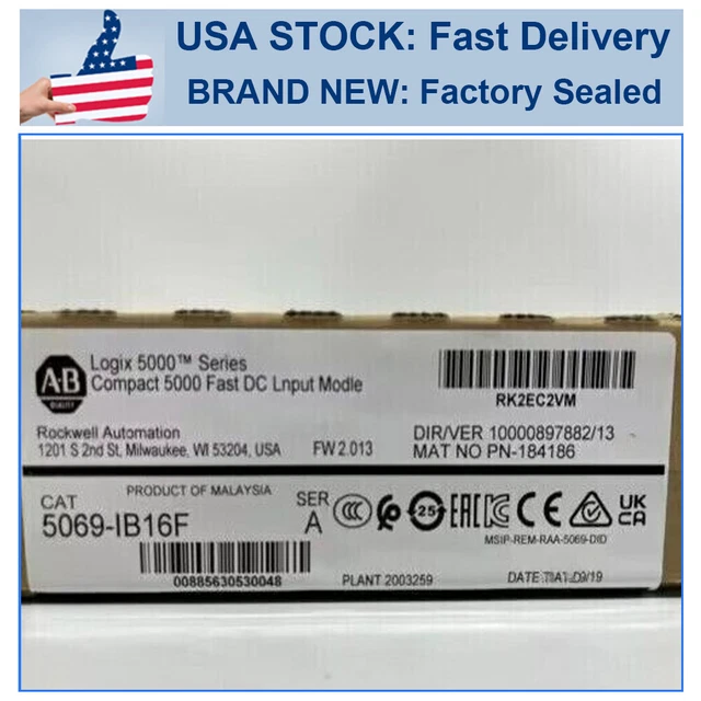 ALLEN-BRADLEY 5069-IB16F COMPACT 5000 Input Module Brand New Free ...