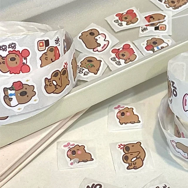 FASHION CUTE CAPYBARA Stickers Cartoon Capibara Stickers Birthday Gift ...