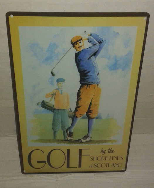 PLAQUE METAL GOLF publicitaire style emaillee metal plate piastra ...