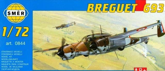 BREGUET BR-693 AB2 (ARMEE DE L'AIR/FRENCH AF MARKINGS) #0844 1/72 SMER ...