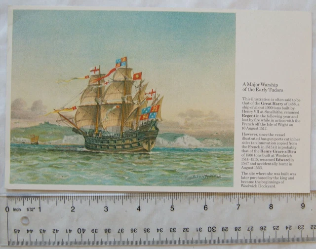 1976 BECOTIDE INHALER card A Major Warship of the Early Tudors £2.80 ...