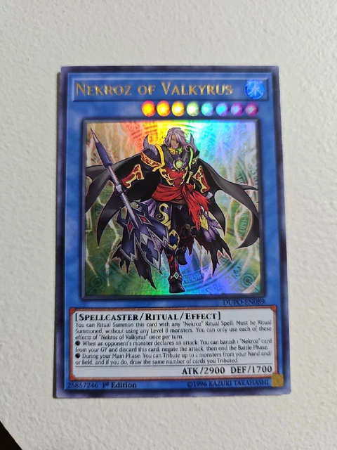 B NM YUGIOH NEKROZ OF VALKYRUS 1st Edition Ultra Holo DUPO-EN089 EUR 3,29 - PicClick FR