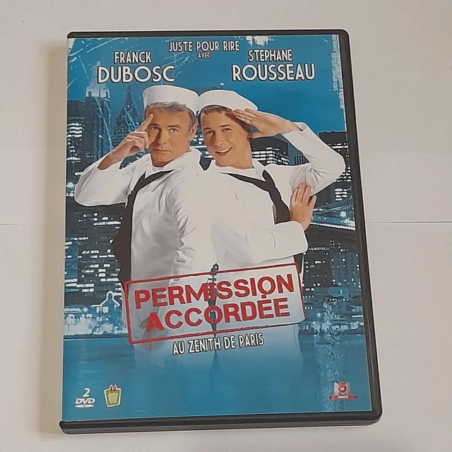 DVD JUSTE POUR rire Franck Dubosc Stéphane Rousseau Permission accordée ...
