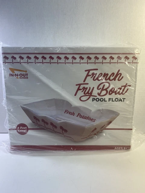 IN N OUT Burger FRY BOAT POOL FLOAT INFLATABLE BRAND NEW NIB $94.99 ...