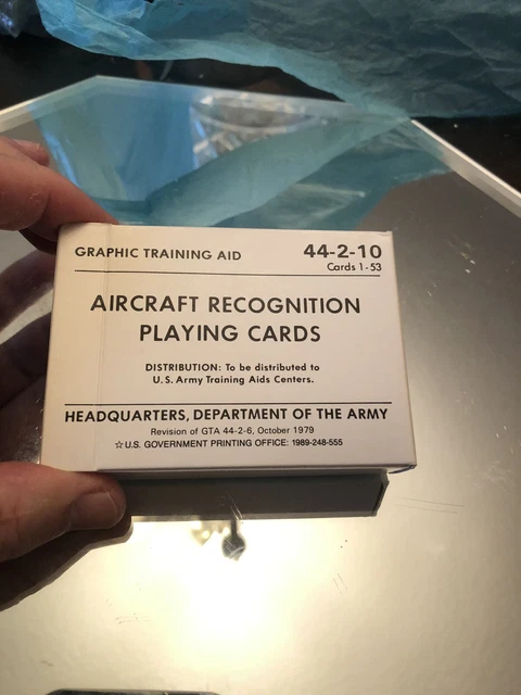 VINTAGE U.S. ARMY Aircraft Recognition Playing Cards 44-2-6 October ...