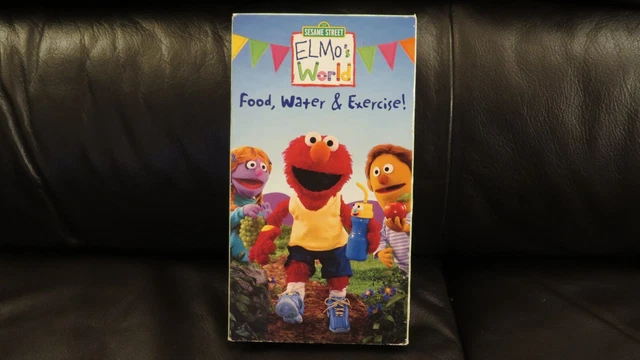 SESAME STREET ELMO’S World Food, Water & Exercise! Rare 2005 VHS Sony ...