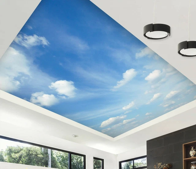 3D WHITE CLOUDS A4489 Ceiling WallPaper Murals Wall Print Decal Deco AJ ...