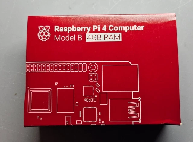 RASPBERRY PI 4 Model B, 4GB DDR4 RAM Single Board Computer (RPI4-MODBP ...